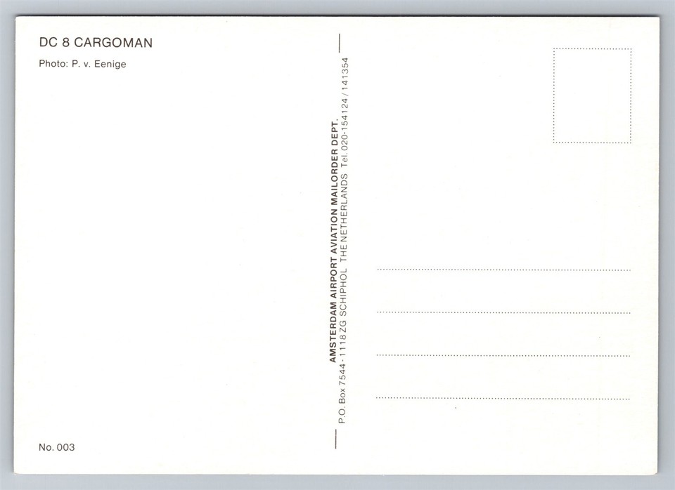 Airplane Postcard Cargoman Oman Airlines Douglas DC-8 HK13 | eBay.de
