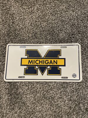 Vintage University of Michigan License Plate Wolverines Metal | eBay