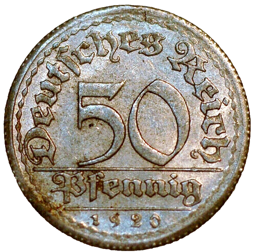 Germany Weimar Republic 50 Pfennig 1920 E KM# 27 | eBay