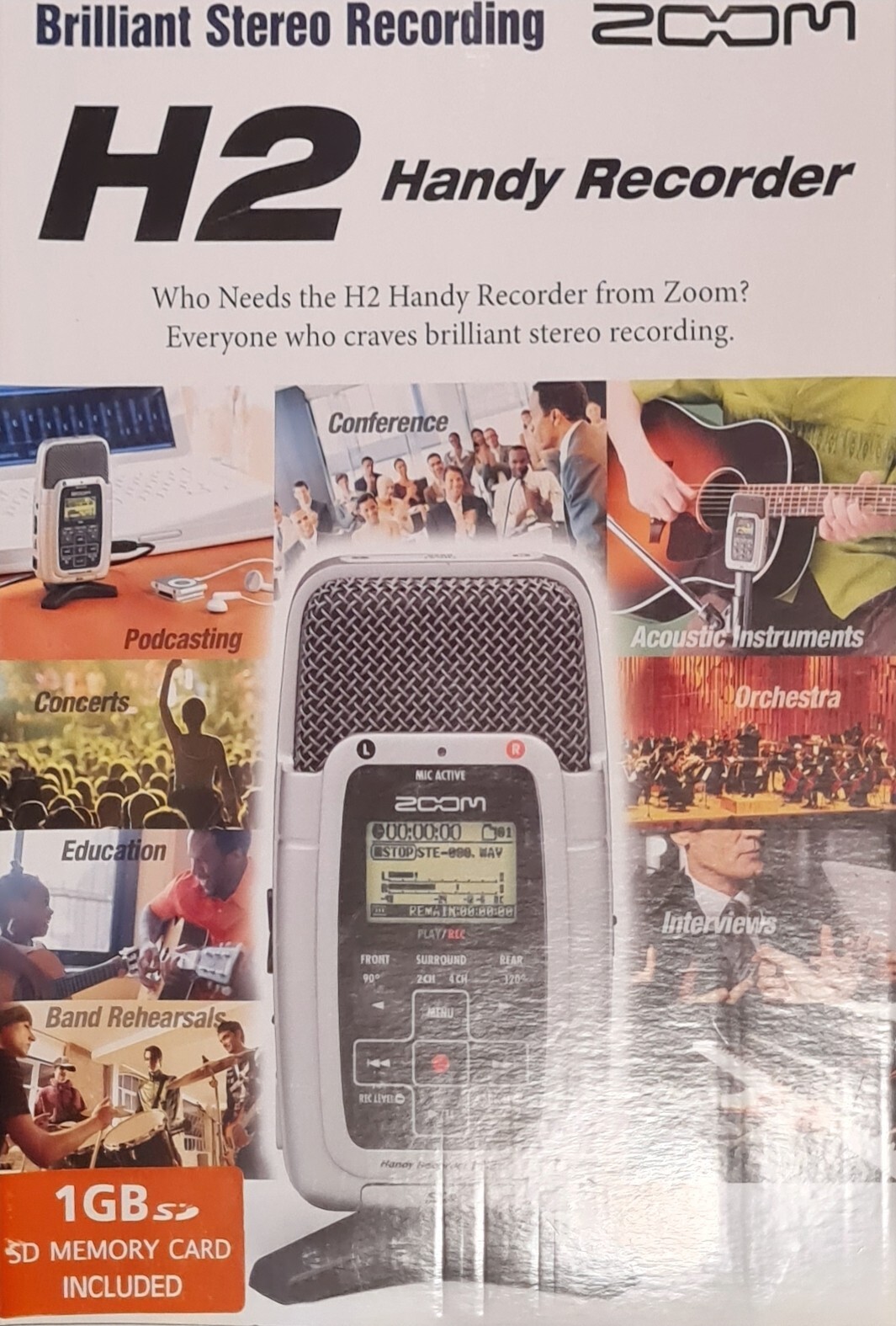 Zoom H2 Handy Recorder mit OVP und Zubehör Aufnahmegerät Stereo ...