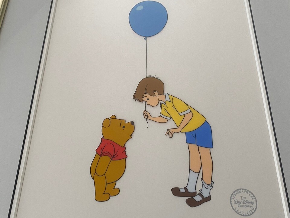 Original WALT DISNEY Winnie Pooh & Christopher Robin LE 2500 Seri Cel ...