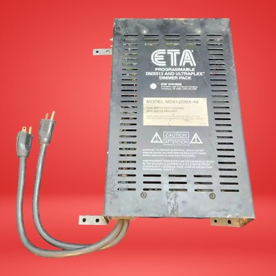 ETA MD-412DMX-48 4-Ch DMX Dimmer Pack 2400W Stage Lighting Controller ...