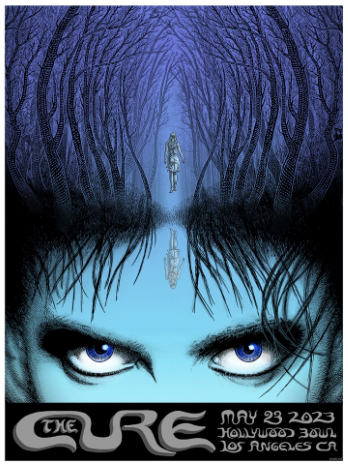 The Cure Poster Print Hollywood Bowl, CA Concert Sold Out 2023 EMEK S/N ...