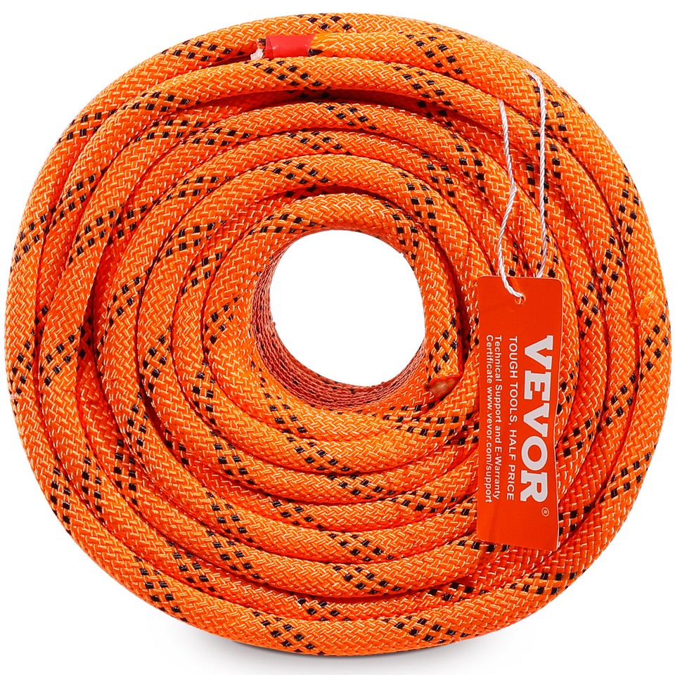 VEVOR Arborist Tree Climbing Rope Double Braid Polyester 3/8" x 120' 48 ...