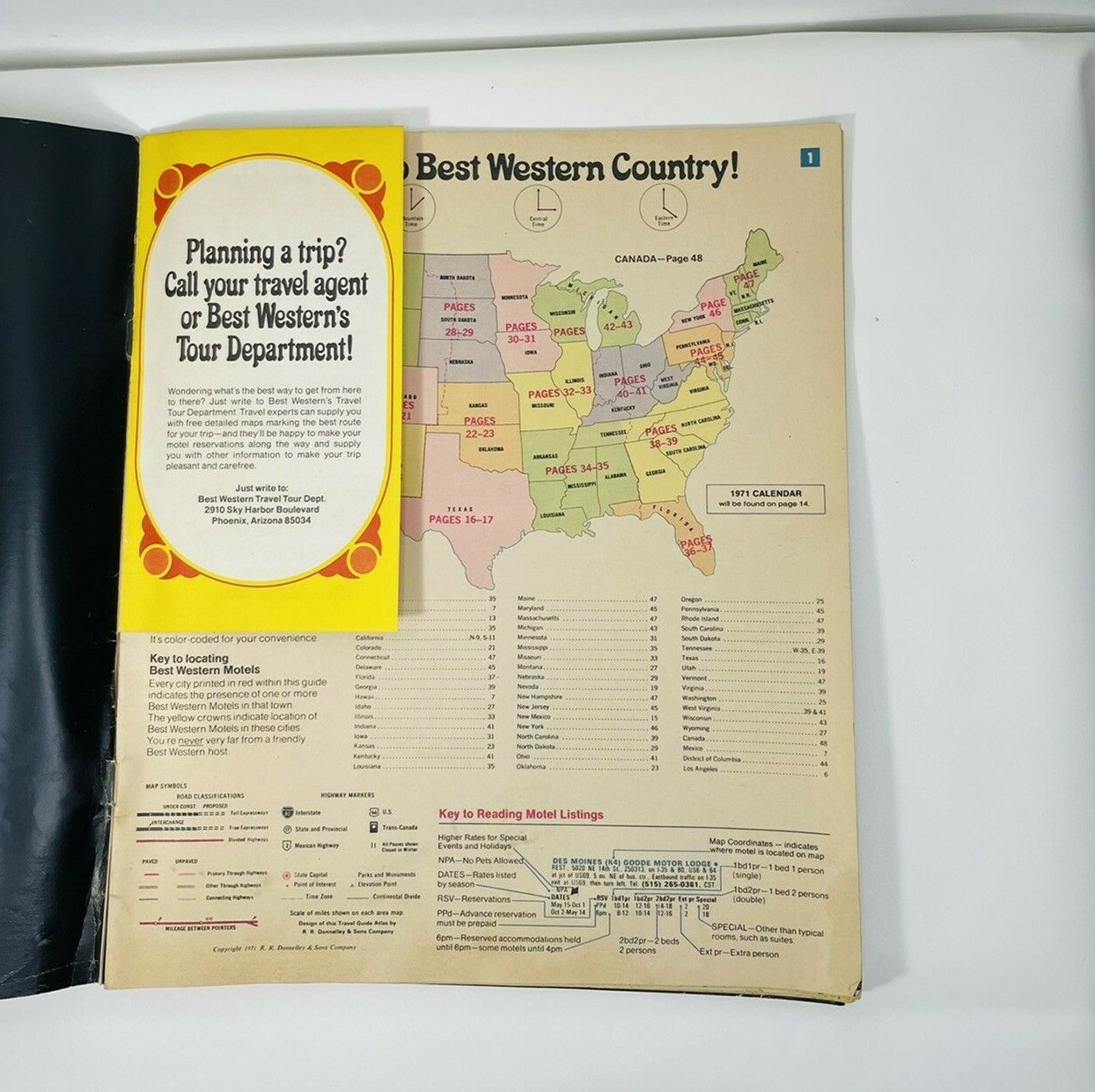 Vintage 1971 Best Western Map Book Magazine Travel Guide Atlas | eBay