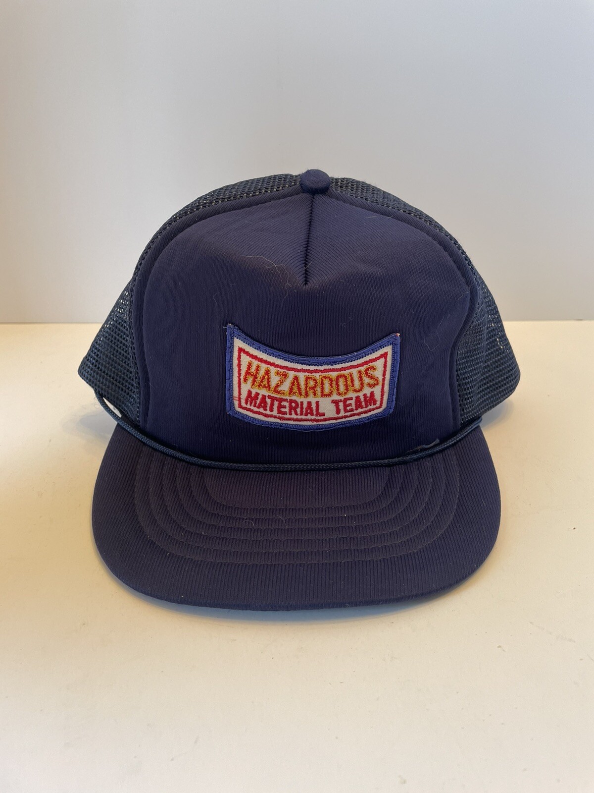 Vintage Hazardous Material Team Hat Cap Trucker Mesh … - Gem