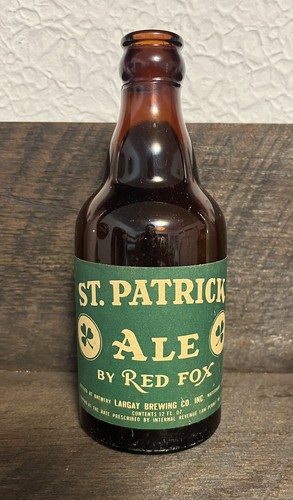 RED FOX ST. PATRICK ALE LARGAY BREWING CO. WATERBURY CONN. STEINIE BEER ...