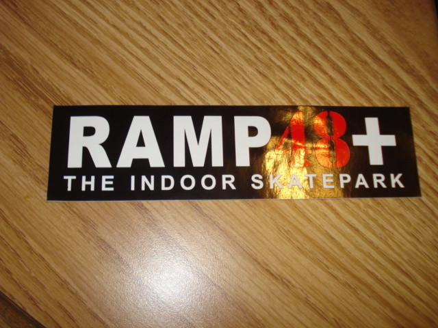 RAMP 48 INDOOR SKATEPARK STICKER NEW 7.5" x 2" SKATE SKATEBOARD SURF ...