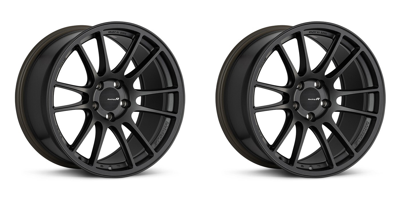 (2X) Enkei GTC01RR Wheels [18x9.5 / 5x114.3 / ET:35 / CB:75] Matte ...
