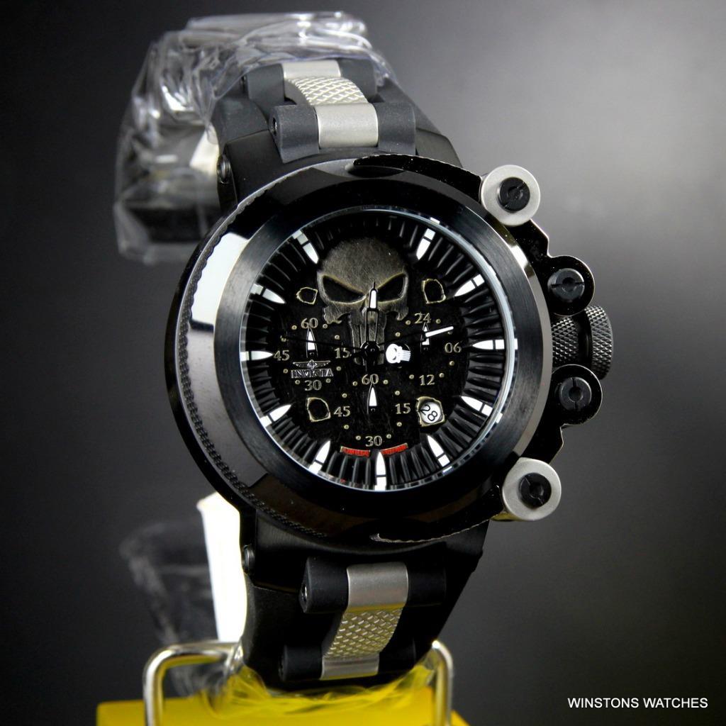 Invicta Marvel Coalition Forces Trigger Punisher Black 56mm Limited Ed ...