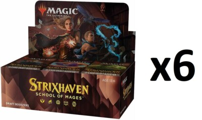 MTG Magic The Gathering Strixhaven DRAFT Booster CASE (6 Boxes) SEALED ...