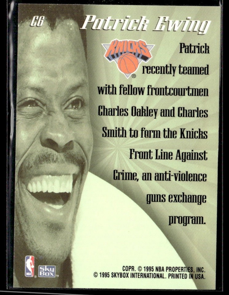 1995-96 SkyBox Premium #C6 Patrick Ewing Close-Up Basketball Card 1203A | eBay