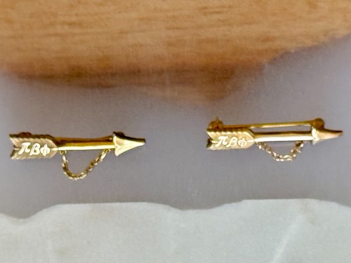 Pi Beta Phi gold tone pins (set of 2) | eBay
