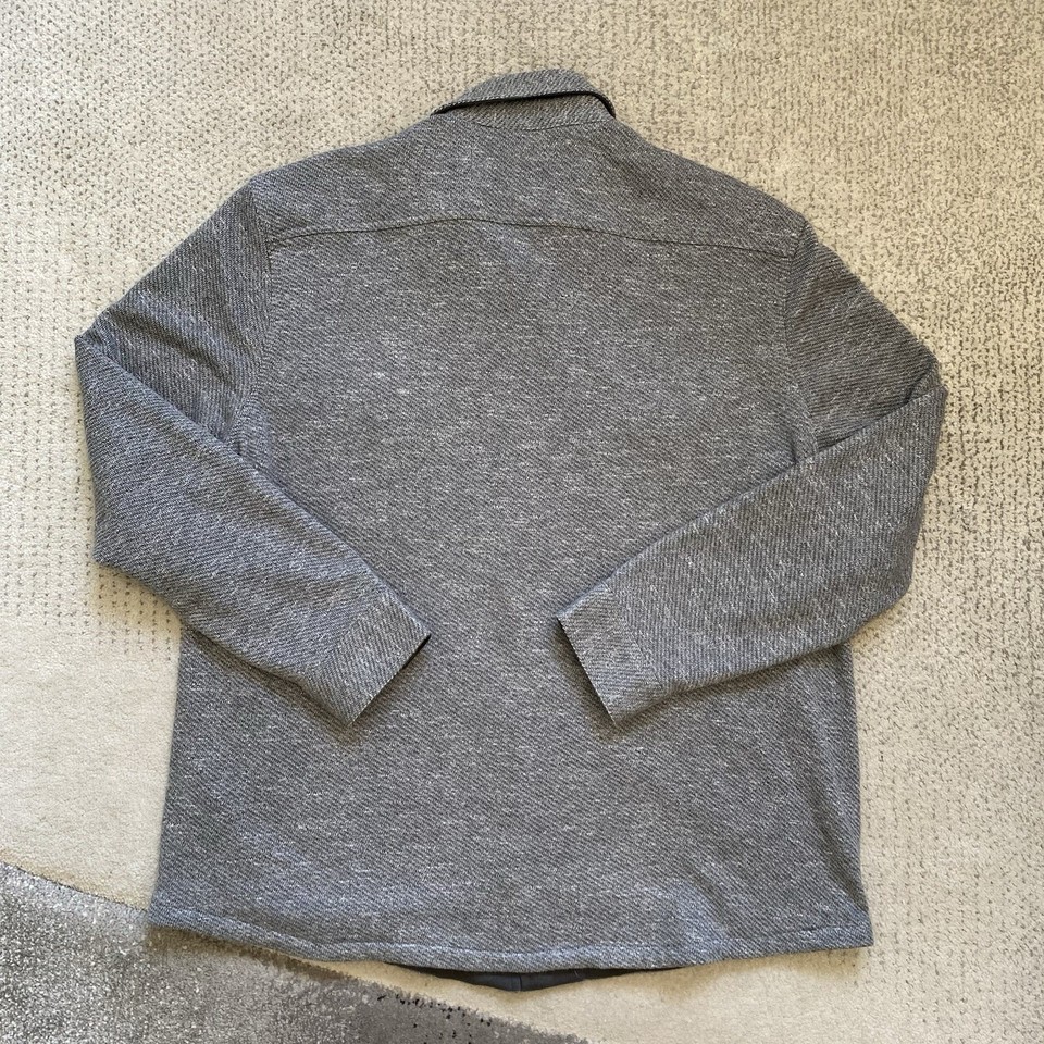 Faherty Inlet Knit CPO Shirt Jacket Gray XL Flannel Long Sleeve | eBay