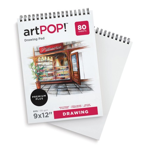 artPOP! Drawing Paper Pads 2-Pack 9" x 12" 80 Sheets Each 80 lb (135gsm ...