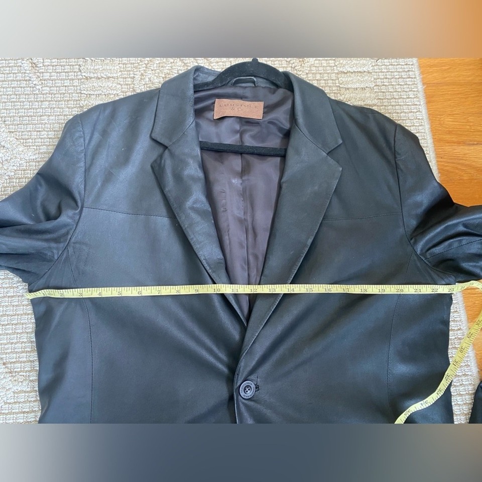 Comstock & Co goat leather men’s blazer, size 46 | eBay