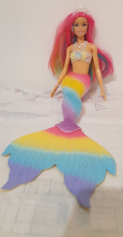 Mattel Barbie Rainbow Magic Mermaid Dreamtopia doll colour change | eBay UK