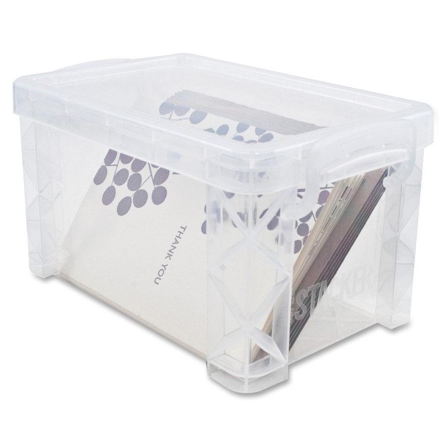 Ace Office 40307 Clear Index Card File Box 400 Capacity | eBay