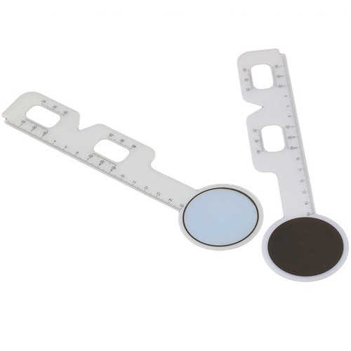 Black & White 15cm Plastic Pupil Distance Meter Ruler Eye Ophthalmic ...