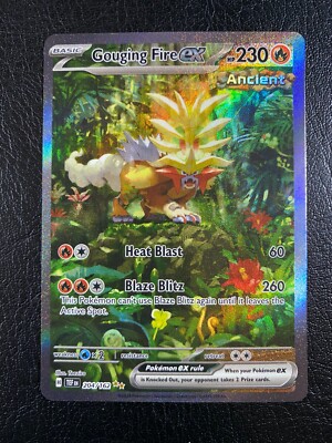 Pokémon Temporal Forces Gouging Fire EX Illustration Rare Holo Pokemon ...