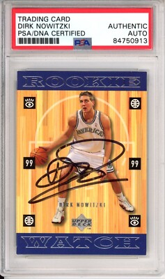 1998 98/99 Upper Deck Dirk Nowitzki Rookie RC Signed PSA DNA AUTOGRAPH ...