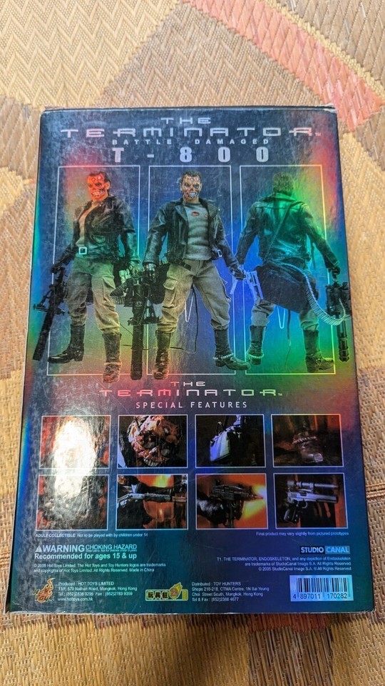 Hot Toys The Terminator Battle Damaged Terminator T-800 MMS02 1/6 2005 ...