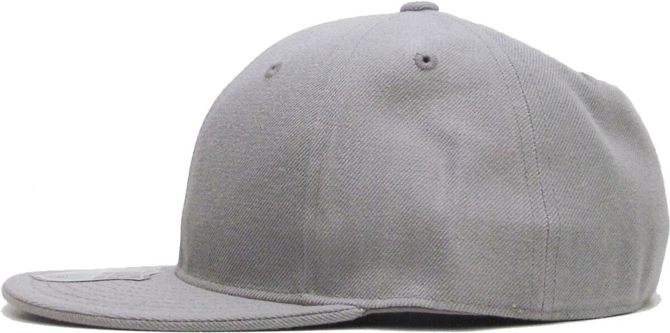 Premium Solid Fitted Cap Baseball Cap Hat, Flat Bill / Brim NEW | eBay