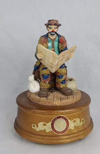 Emmett Kelly Weary Willie Good Times Clown Hobo Music Box Stanton Arts ...