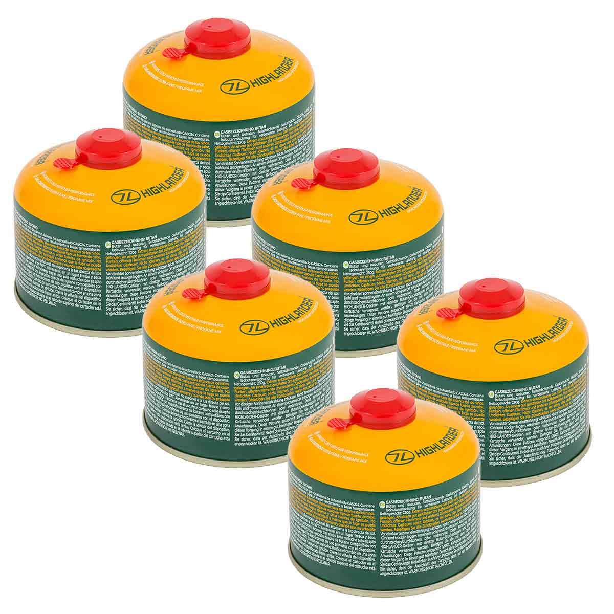Highlander Butane Gas Fuel Cannisters 100g 230g 450g (Multiple ...