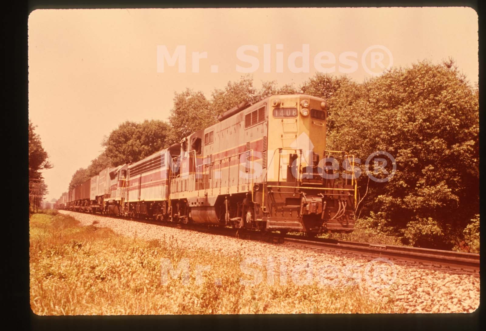 Duplicate Slide EL Erie Lackawanna GP7 1408 & E7A & SD45 Action In 1974 ...