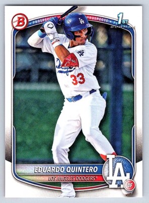 EDUARDO QUINTERO DODGERS RC 1st card 2025 BOWMAN PROSPECTS #BP-115 | eBay