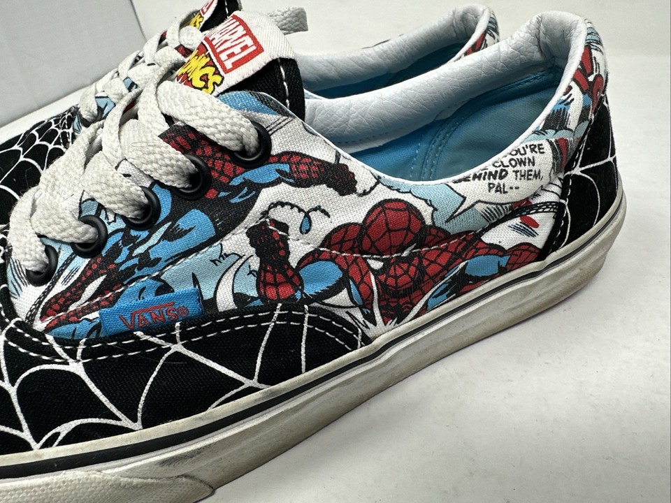 Vans Era Marvel Comics Spiderman Colab Shoes Men 7.5 Women 9 w/Damaged ...