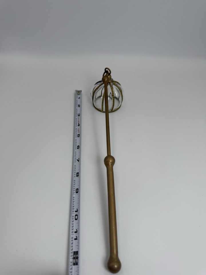 Unique Vintage Blown Bubble Glass Candle Snuffer Gold Tone | eBay UK