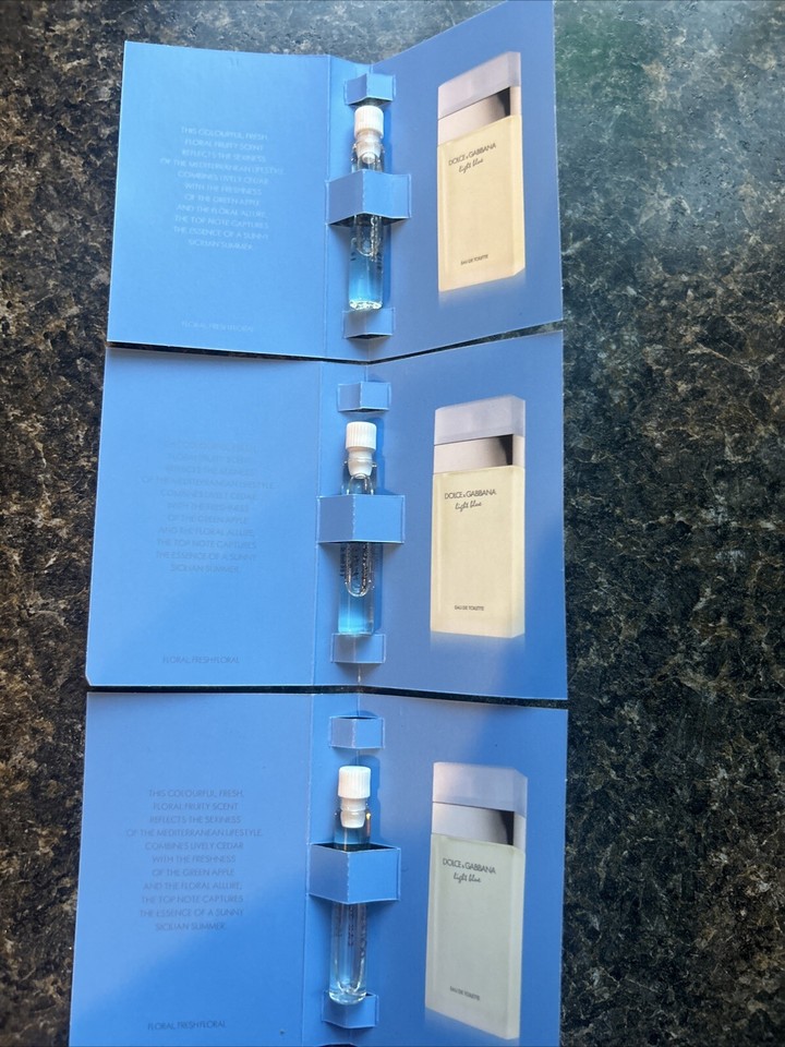 Dolce & Gabbana Light Blue Sample Vial 005 Fl Oz Lot Of 3 | eBay