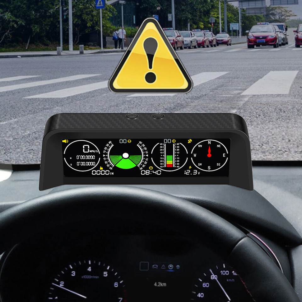 Off Road Car Digital GPS Inclinometer Compass Slope Meter Gauge HUD ...