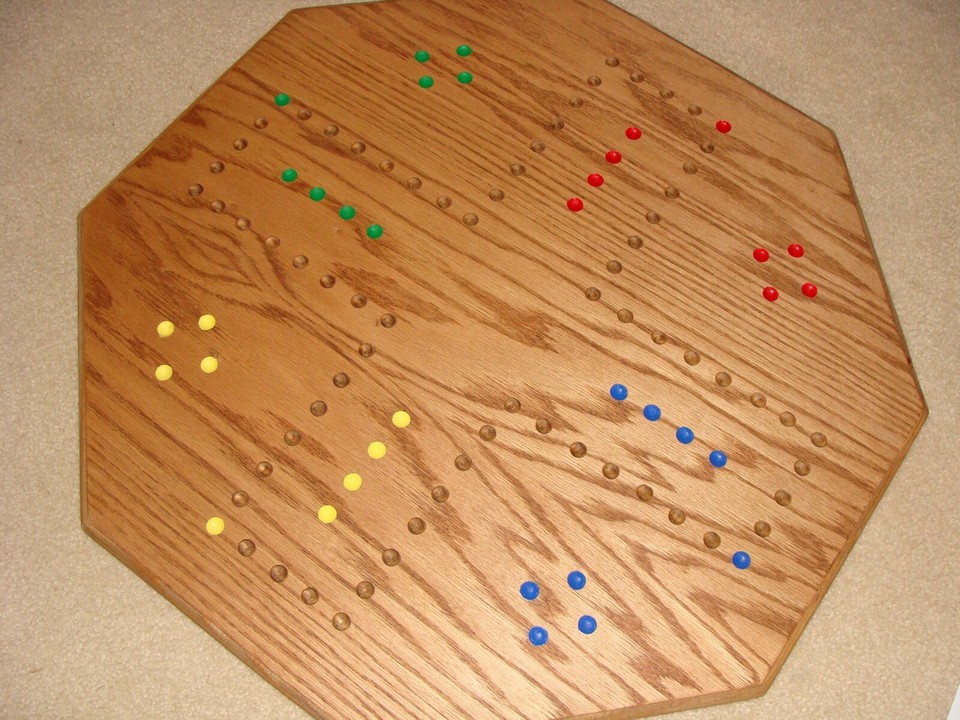 Hand Crafted Carbles Board Game. 4 or 6 Player | eBay