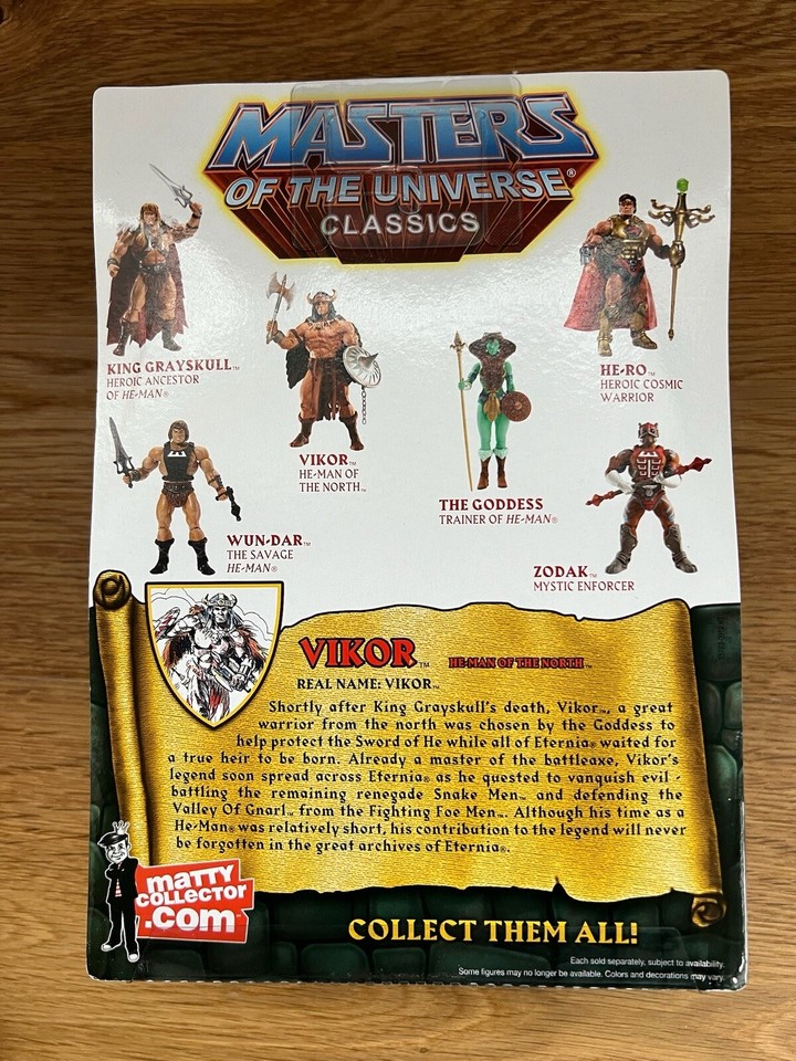 Motu Masters of the Universe Classics Action Figure Vikor With Original ...