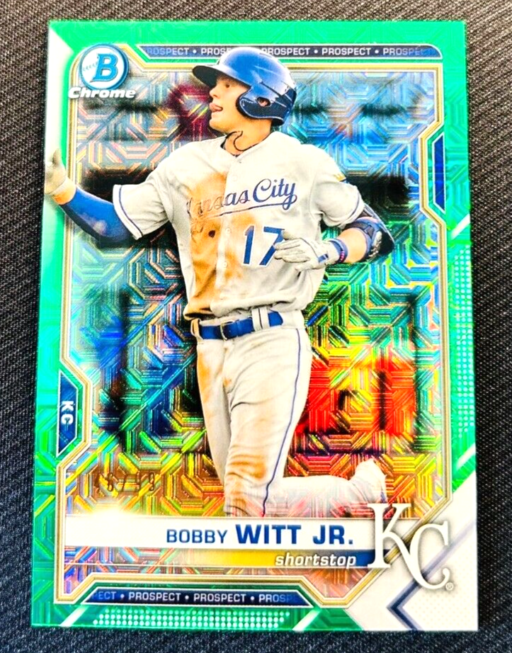 BOBBY WITT JR GREEN MOJO /99 2021 BOWMAN CHROME KANSAS CITY ROYALS | eBay