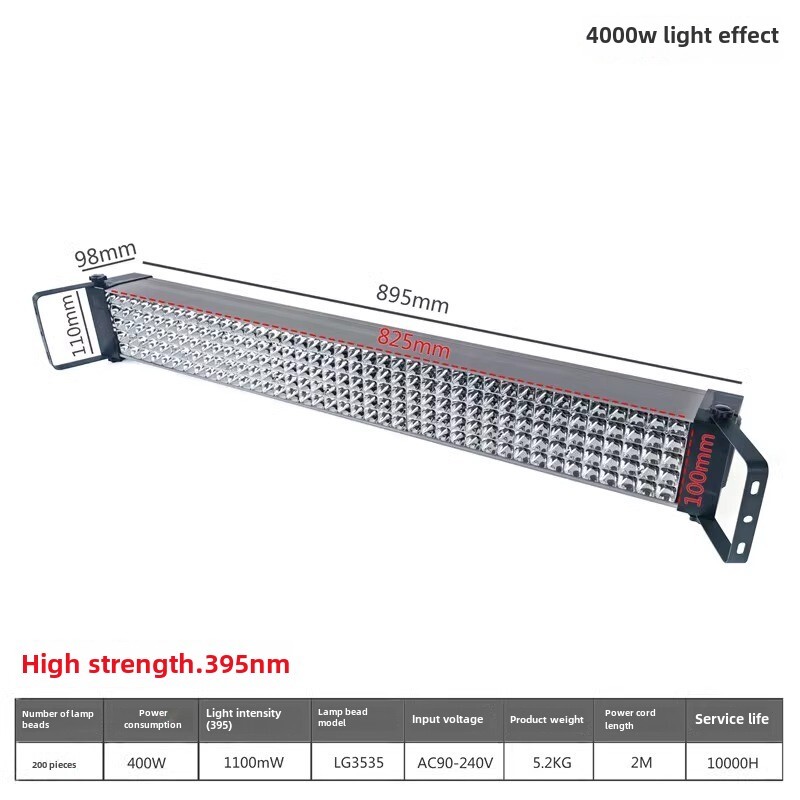 400W Portable UV Curing Lamp LED Air-cooled High Energy 365nm/395nm ...