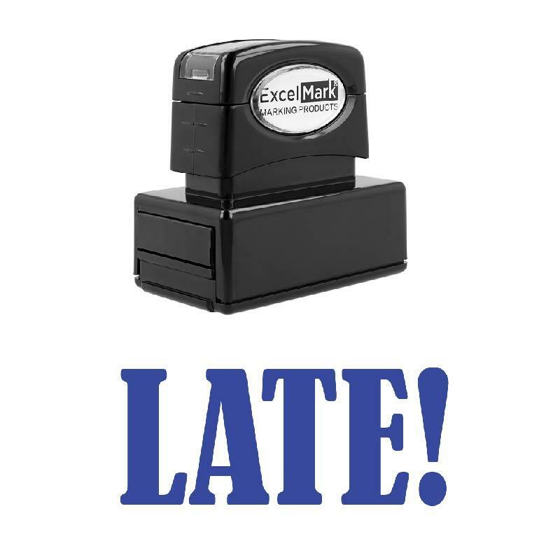 LATE! Stamp - Pre-Inked / Blue | eBay