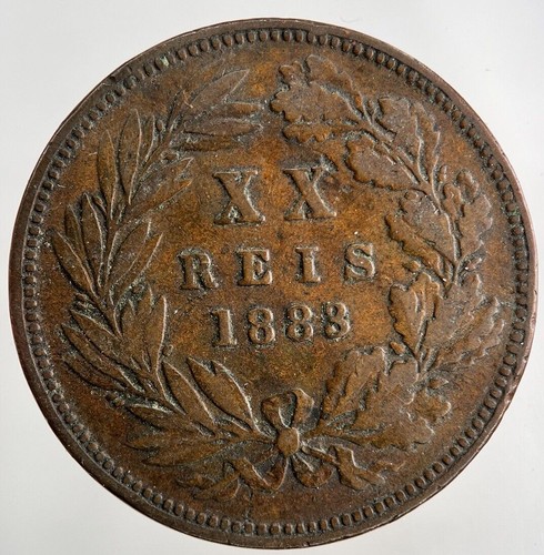 1883 Portugal XX 20 Reis Coin | Fine Collectable Grade | eBay