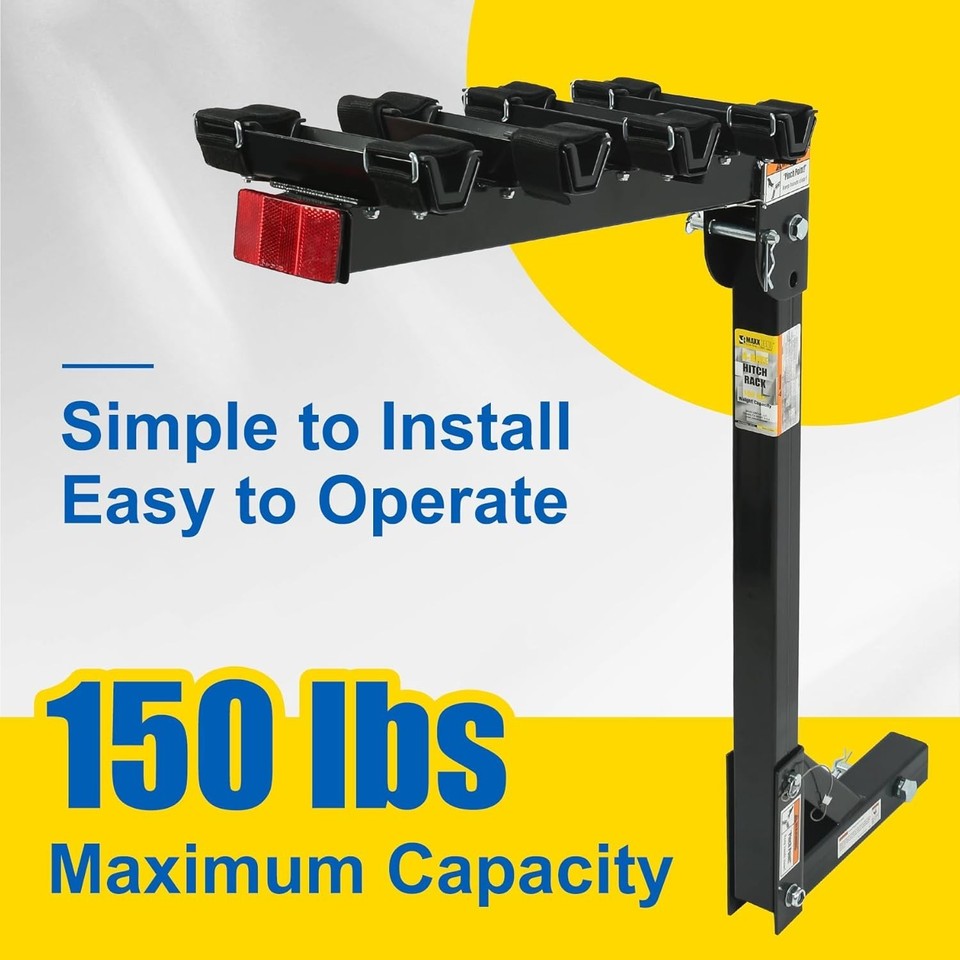 MaxxHaul 70210 Hitch Mount 4-Bike Rack for Car SUV Truck Van Minivan ...