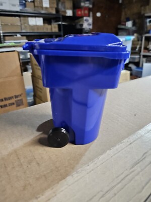 Rehrig Mini Waste Management Trash Cart Desk Pepsi Blue | eBay