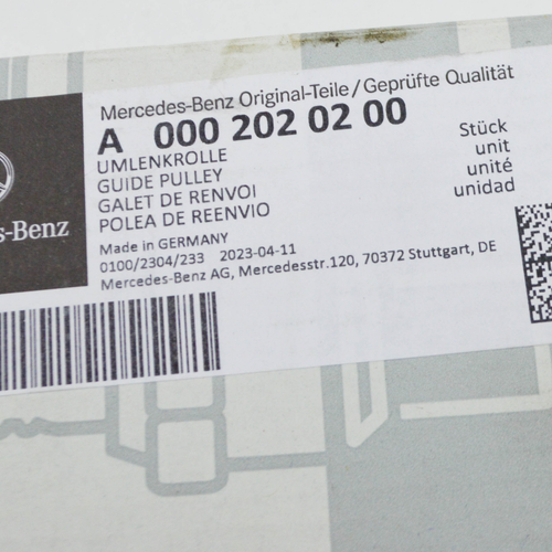 NEW MERCEDES-BENZ A W177 ENGINE POLY-V-BELT GUIDE PULLEY A0002020200 ...