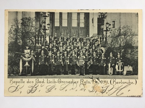 Baden Regimentskarte 'Kapelle des Leib-Gren.Rgt.109 Karlsruhe, aus ...