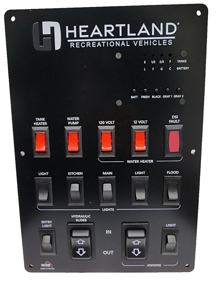 KIB M2951 HEARTLAND RV SWITCH CONTROL PANEL *C4 | eBay