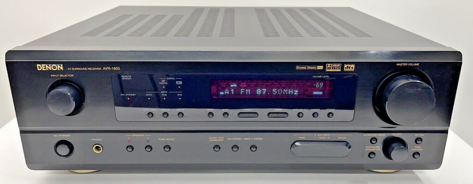 VTG Denon AVR-1603 AV Surround Sound Home Theater Receiver 5.1 Black ...