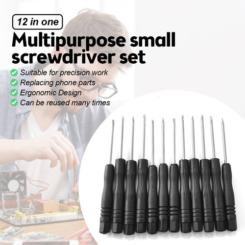 12Pcs/Set Screwdriver Set Flat Head Slotted Flathead Non-Slip Precision ...