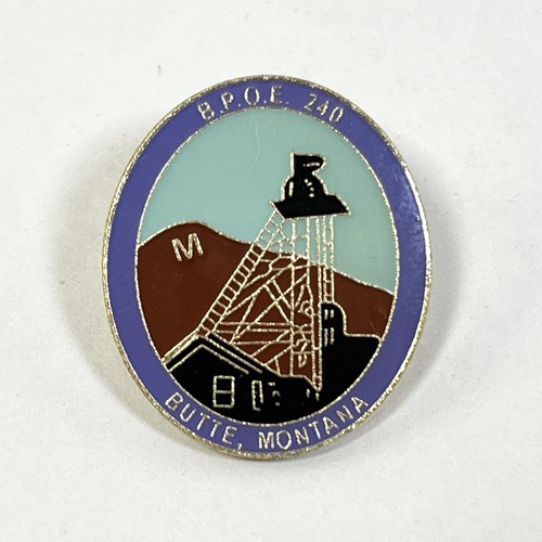 B.P.O.E. #240 Butte, MT Montana Enamel Pin BPOE Elks Lodge mine ...