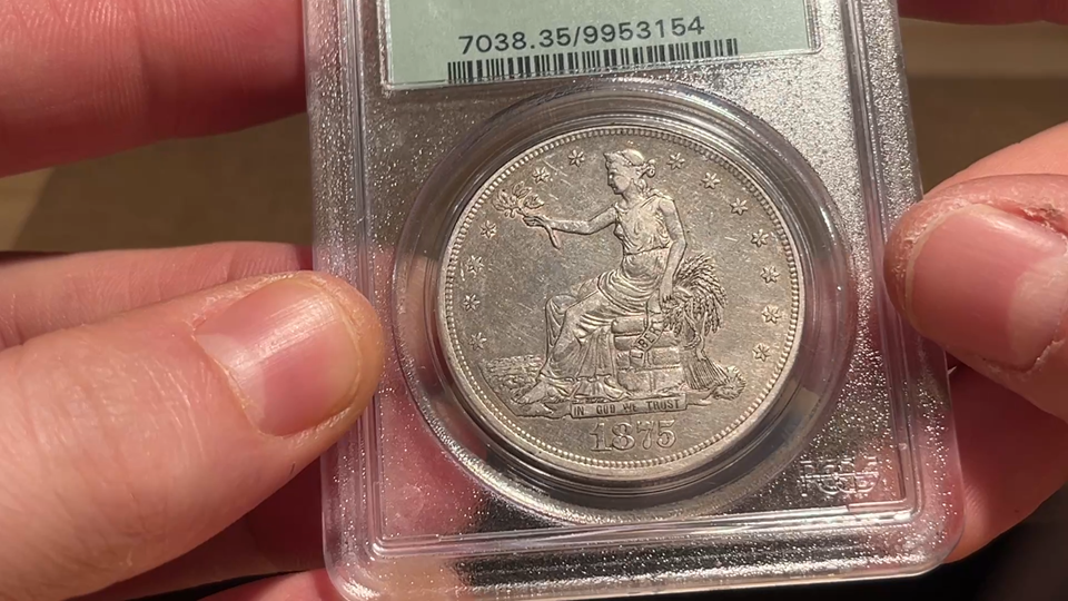 1875-CC Tough date Trade dollar, PCGS VF35 OGH super pleasing ...